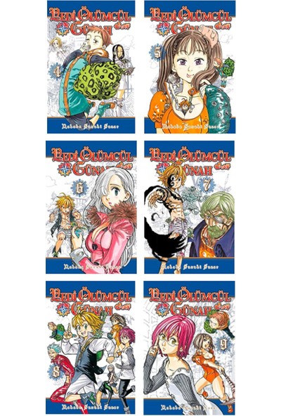 Yedi Ölümcül Günah 6 Kitap Set (4-5-6-7-8-9) - Nakaba Suzuki (Ciltli)