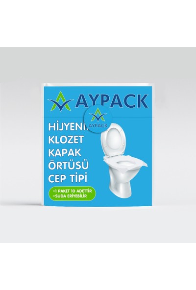 Aypack Hijyenik Taşınabilir Klozet Kapak Örtüsü Cep Tipi 10'lu Aypack Hijyenik Taşınabilir Klozet Kapak Örtüsü Cep Tipi 10'lu