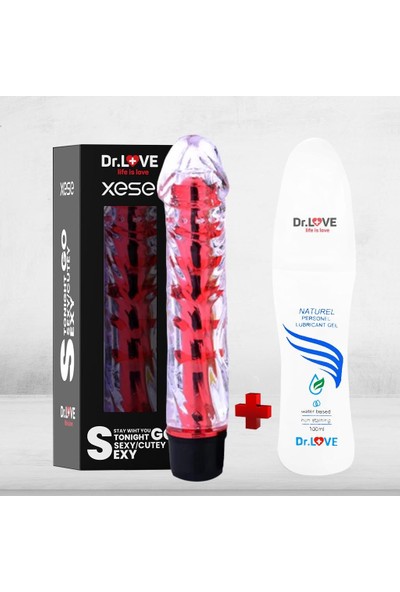Drlove Titreşimli Kolay Kullanım Anal Ve Vajinal Vibratör Dildo Kırmızı + Drlove Kayganlaştırıcı Drlove Titreşimli Kolay Kullanım Anal Ve Vajinal Vibratör Dildo Kırmızı + Drlove Kayganlaştırıcı