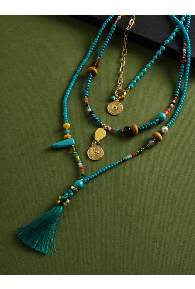 Faik Sönmez Üçlü Boncuk Kolye 64926 Faik Sönmez Üçlü Boncuk Kolye 64926