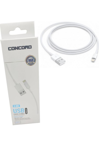 Myglobal 2 Metre 5ıc Lightning Şarj ve Veri Kablosu Concord C-408 Myglobal 2 Metre 5ıc Lightning Şarj ve Veri Kablosu Concord C-408