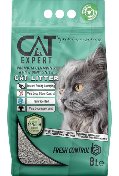 CAT EXPERT Kedi Kumu Fresh Control Ferahlatıcı Koku Topaklanan Ve Koku Hapseden Ürün 8 Lt X 2 Adet CAT EXPERT Kedi Kumu Fresh Control Ferahlatıcı Koku Topaklanan Ve Koku Hapseden Ürün 8 Lt X 2 Adet