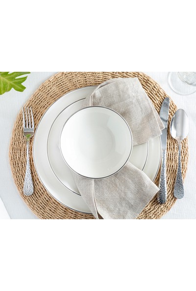 Torino Porselen 18 Parça Yemek Takımı 15CM-27CM-21CM Silver Torino Porselen 18 Parça Yemek Takımı 15CM-27CM-21CM Silver
