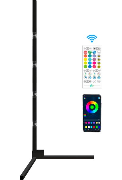 KKmoon 59'' S-Mart Akıllı Köşe Ayaklı Lamba Rgb Renk Değişen (Yurt Dışından) KKmoon 59'' S-Mart Akıllı Köşe Ayaklı Lamba Rgb Renk Değişen (Yurt Dışından)