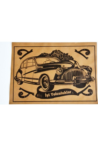 Balkan Ambalaj Kraft Araç Araba Oto Paspas Kağıdı Baskılı 35 x 50 cm 500'LÜ