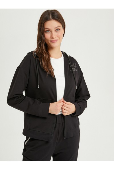 Faik Sönmez Zincir Detaylı Kapişonl Eşofman Üst 64251