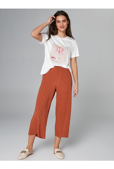 Faik Sönmez Kendinden Dokulu Baklava Desen Pantolon 64177