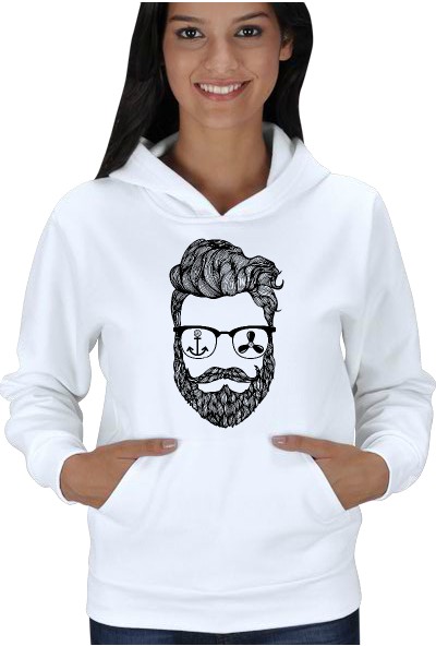 Beard Kadın Kapşonlu