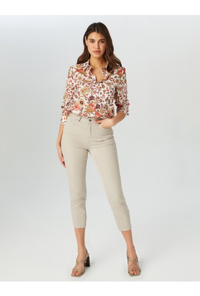 Faik Sönmez Slim Fit Coton Parça Boya Pantolon 64048