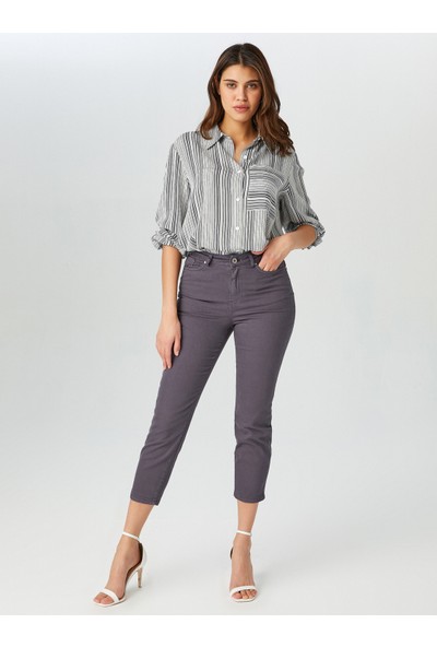 Faik Sönmez Slim Fit Coton Parça Boya Pantolon 64048