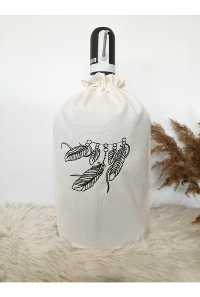 Atölye No 35 Feather Büzgülü Damacana Kılıfı Krem