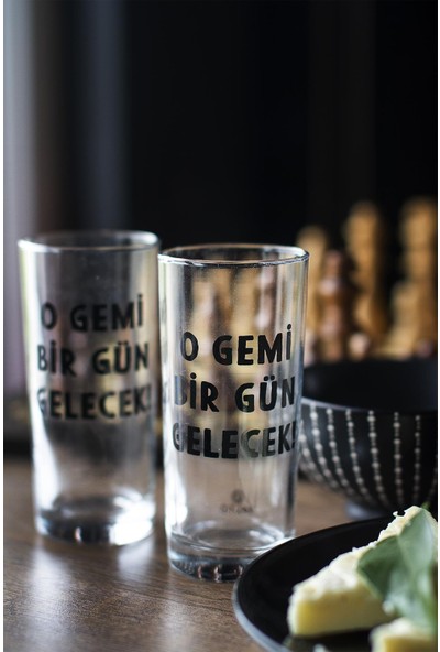 M'art Home O Gemi Bir Gün Gelecek 2'li Kadeh M'art Home O Gemi Bir Gün Gelecek 2'li Kadeh