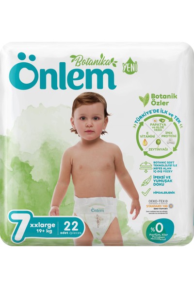Önlem Botanika Bebek Bezi Ikili Jumbo 7 Beden Xxlarge 22 Adet (19+ Kg) Önlem Botanika Bebek Bezi Ikili Jumbo 7 Beden Xxlarge 22 Adet (19+ Kg)