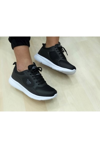 Kafkaslar Garson Unisex Çocuk Siyah Ortopedik Spor Ayakkabı