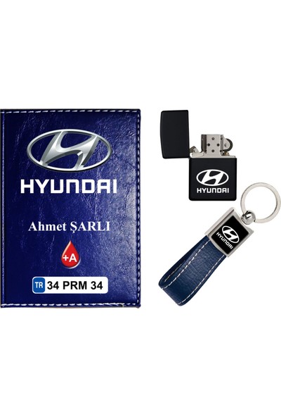 Promosyon Denizi Isiminize Özel Hyundaı Logolu Lacivert Ruhsat Kabı - Anahtarlık - Çakmak Promosyon Denizi Isiminize Özel Hyundaı Logolu Lacivert Ruhsat Kabı - Anahtarlık - Çakmak