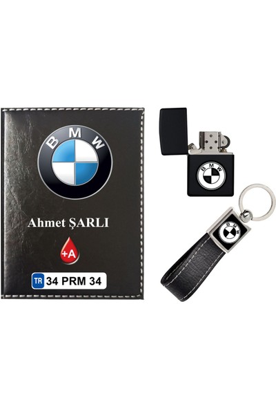 Promosyon Denizi Isiminize Özel Bmw Logolu Siyah Ruhsat Kabı - Anahtarlık - Çakmak Promosyon Denizi Isiminize Özel Bmw Logolu Siyah Ruhsat Kabı - Anahtarlık - Çakmak