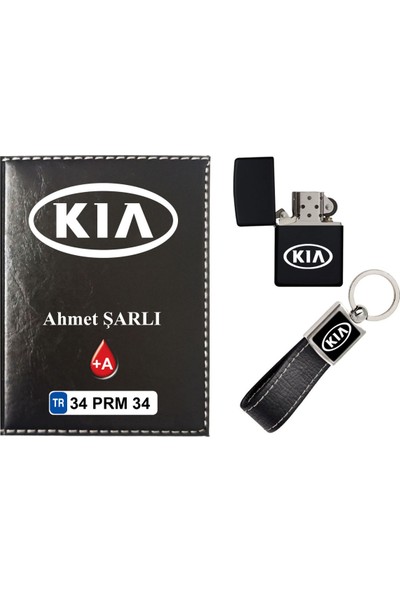 Promosyon Denizi Isiminize Özel Kıa Logolu Siyah Ruhsat Kabı - Anahtarlık - Çakmak Promosyon Denizi Isiminize Özel Kıa Logolu Siyah Ruhsat Kabı - Anahtarlık - Çakmak