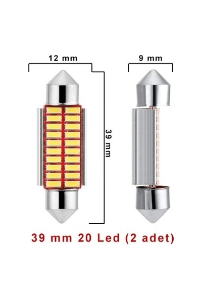 Kingstar 39 mm Sofit LED Beyaz Canbus Ampül 30 Ledli Plaka ve Tavan Aydınlatma Ledi 12V (2'li) Kingstar 39 mm Sofit LED Beyaz Canbus Ampül 30 Ledli Plaka ve Tavan Aydınlatma Ledi 12V (2'li)