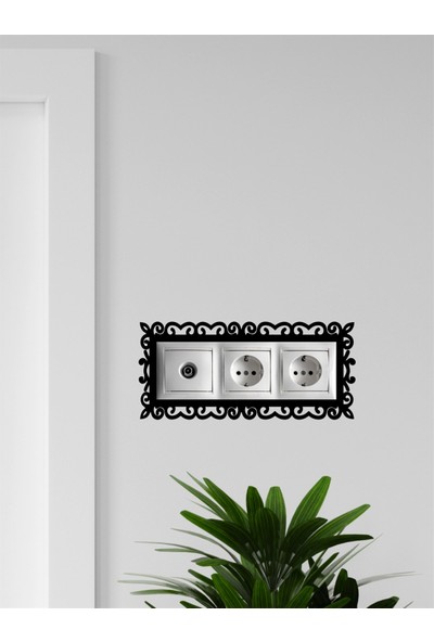 Eliz 3'lü Dekoratif Priz Çerçevesi