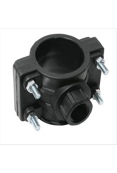 Kaplin Civatalı Priz Kolye Siyah 40X3/4