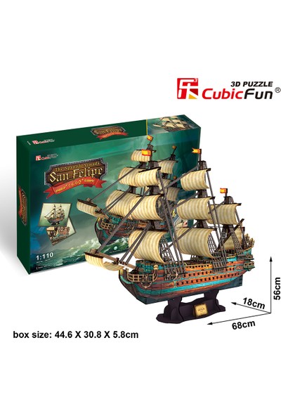 Cubic Fun 3D 248 Parça Puzzle San Felipe Gemisi Cubic Fun 3D 248 Parça Puzzle San Felipe Gemisi