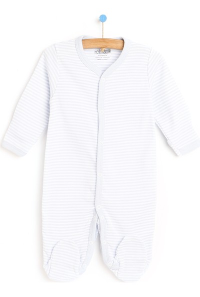 Hello Baby Yenidoğan Ipliği Boyalı Patikli Tulum