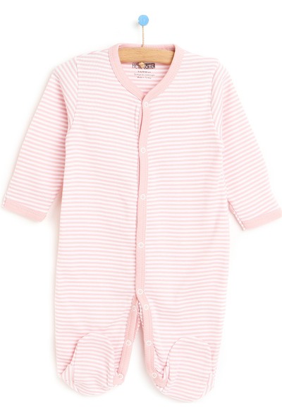 Hello Baby Yenidoğan Ipliği Boyalı Patikli Tulum