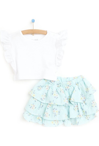 Hello Baby Secret Garden Kız Bebek Kolları Fistolu Bluz- Fırfırlı Etek Hello Baby Secret Garden Kız Bebek Kolları Fistolu Bluz- Fırfırlı Etek