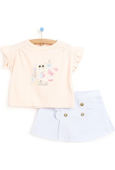 Hello Baby Secret Garden Kız Bebek Modelli Tshirt - Şort Etek Hello Baby Secret Garden Kız Bebek Modelli Tshirt - Şort Etek