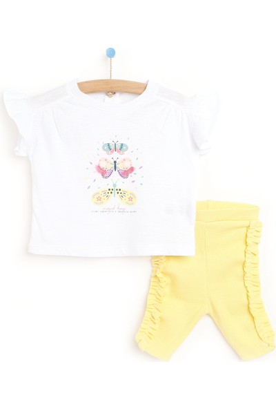 Hello Baby Secret Garden Kız Bebek Baskılı Pileli Tshirt- Fırfırlı Tayt Hello Baby Secret Garden Kız Bebek Baskılı Pileli Tshirt- Fırfırlı Tayt