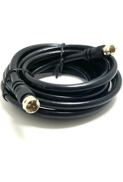 Electroon 5 mt F Konnektörlü Hazır Uydu Anten Kablosu Siyah Electroon 5 mt F Konnektörlü Hazır Uydu Anten Kablosu Siyah