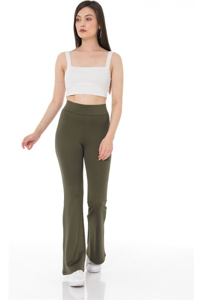 Camenta Ispanyol Paça Kadın Tayt Camenta Ispanyol Paça Kadın Tayt