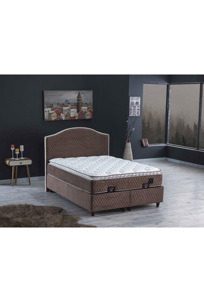 Ipek Mobilya Starmaks Full Ortopedik ( Petli ) Çift Kişilik Yatak Serisi ( Sütlü Kahve ) 160X200