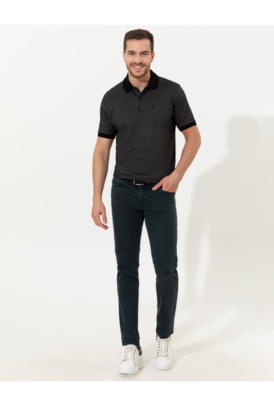 Pierre Cardin Koyu Yesil Slim Fit Denim Pantolon 50247838-VR079 Pierre Cardin Koyu Yesil Slim Fit Denim Pantolon 50247838-VR079