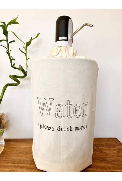 Atölye No 35 Water Büzgülü Cam Damacana Kılıfı Krem