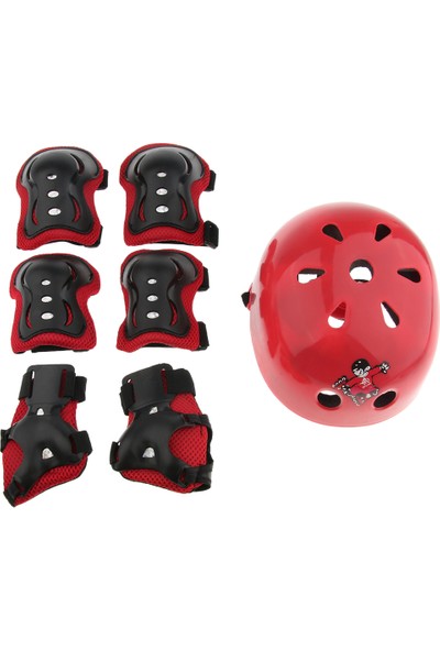 Cosy Zone 7'li Çocuk Rulo Paten Bisiklet Kask Diz Bilek Guard Dirsek Pedi Kırmızı M (Yurt Dışından) Cosy Zone 7'li Çocuk Rulo Paten Bisiklet Kask Diz Bilek Guard Dirsek Pedi Kırmızı M (Yurt Dışından)