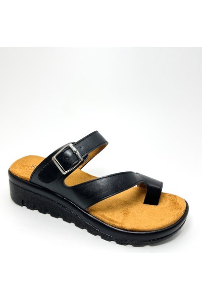 Bulut Ayakkabı Siyah Kadın Parmak Arası Anotomikterlik - Siyah - 37