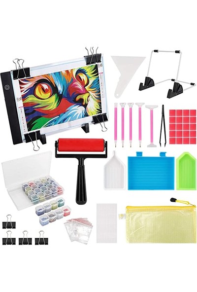 Elmas Boyama A4 LED Işık Pedi Kiti