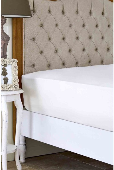 Karaca Home Ekru %100 Pamuk Düz Tek Kişilik Çarşaf 160 cm x 240 cm