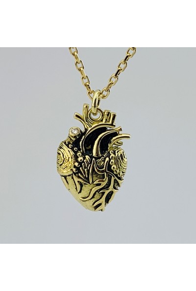 Butik Gümüş Gümüş 3D Gerçek Kalp Kolye (BG-KLY-800)