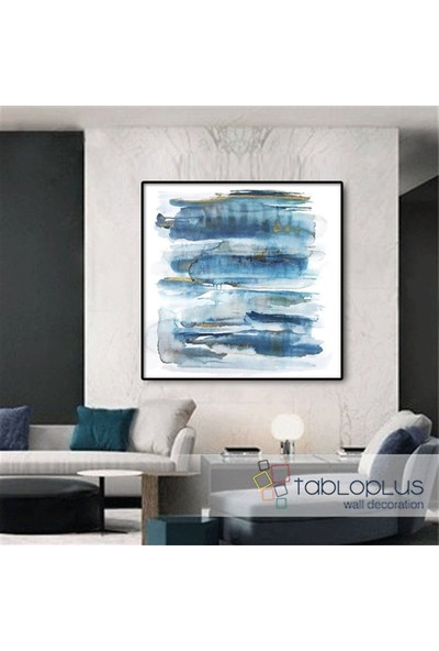 Tablo Plus Shades Of Blue Yağlı Boya Dokulu Tablo