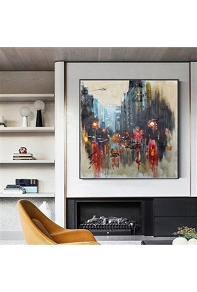 Tablo Plus City Life Yağlı Boya Dokulu Tablo Tablo Plus City Life Yağlı Boya Dokulu Tablo