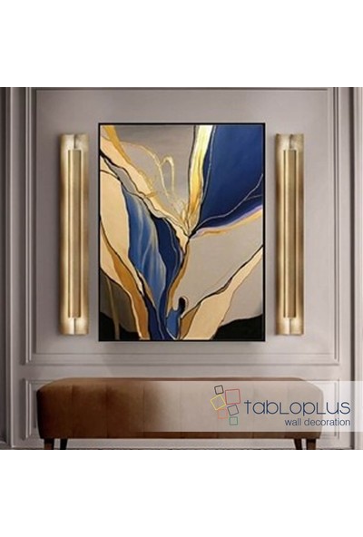 Tablo Plus Gold In Navy Yağlı Boya Dokulu Tablo Tablo Plus Gold In Navy Yağlı Boya Dokulu Tablo