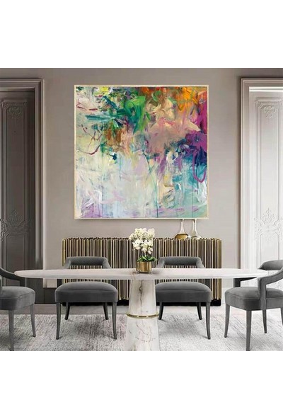 Tablo Plus Abstract Tree Yağlı Boya Dokulu Tablo
