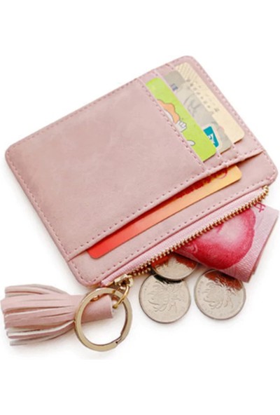 Püsküllü Fermuarlı Kadın Cüzdan