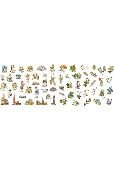 Charge Yoofun Vintage Çıkartmaları Retro Çiçekler Mantar Kilise Etiket Charge Yoofun Vintage Çıkartmaları Retro Çiçekler Mantar Kilise Etiket