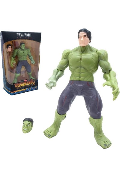 Hulk Figür Kafası Değiştirilebilen Eklem Hareketli - 091043 Hulk Figür Kafası Değiştirilebilen Eklem Hareketli - 091043