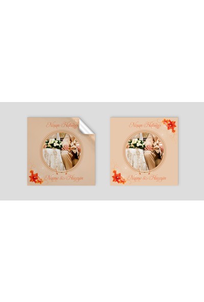 Hızlı Sticker Nişan Hatırası 5 x 5 cm Kuşe Etiket Hızlı Sticker Nişan Hatırası 5 x 5 cm Kuşe Etiket