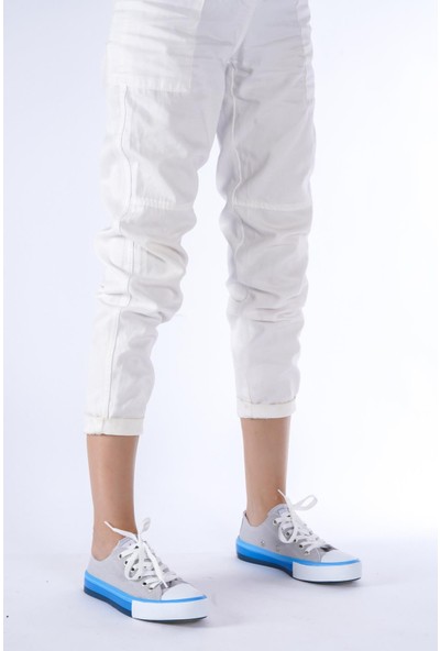 Bayan Gri Renkli Keten Ayakkabı