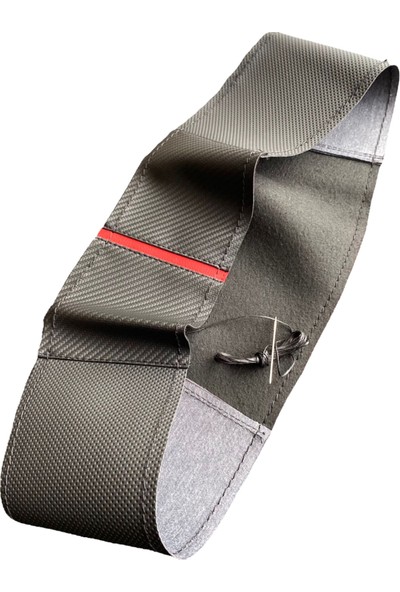 TullGa Noktalı Carbon Kırmızı Yüzüklü Direksiyon Kılıfı